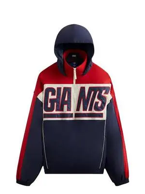 Kith X Nfl Giants Quarter Zip Anorak With Hood - Nocturnal