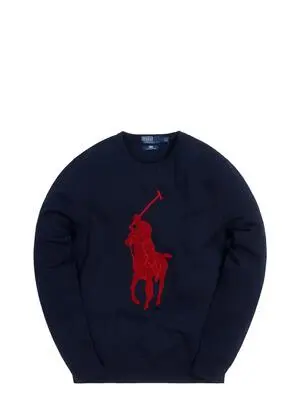 Kith X Polo Ralph Lauren Double Knit Crewneck Sweatshirt - Tech Blue