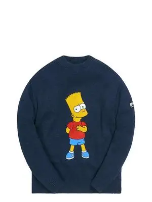 Kith X The Simpsons Bart Intarsia Sweater - Navy Blue