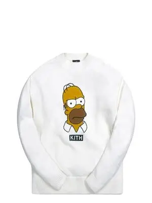 Kith X The Simpsons Homer Intarsia Sweater - White