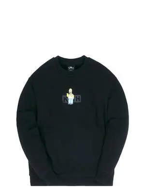 Kith X The Simpsons Homer Box Logo Crewneck Sweatshirt - Black