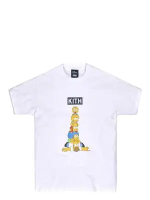 Kith X The Simpsons Family Stack Tee Shirt - White