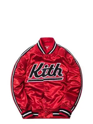 Kith X Mitchell & Ness Satin Warmup Jacket - Miami