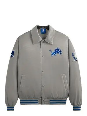 Kith X Nfl Lions Satin Bomber Jacket - Chain