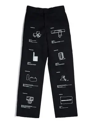 VIRGIL ABLOH Brooklyn Museum Fos Registrar Pants - Black