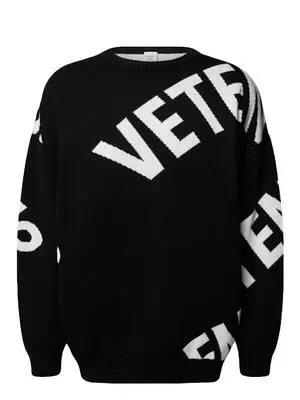 Vetements Allover Logo Knitwear - Black/white
