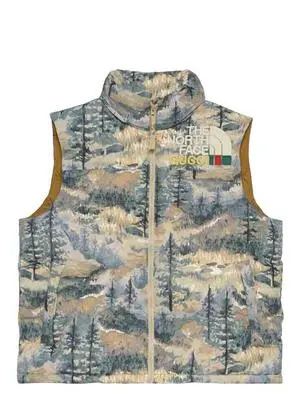 Gucci X The North Face Padded Vest - Forest Print