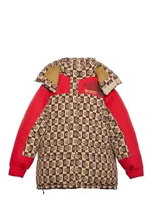 Gucci X The North Face Down Coat - Beige/ebony Checkered