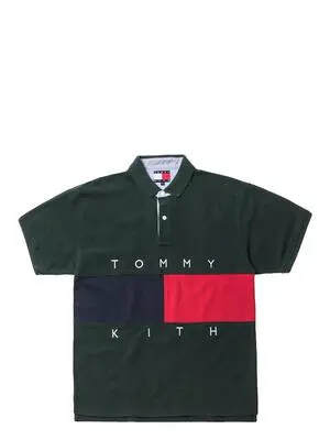 Kith X Tommy Hilfiger Flag Short Sleeve Polo Shirt - Forest