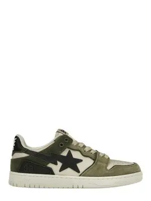 BAPE A Bathing Ape Bape SK8 Sta Sneakers Olive/white/grey
