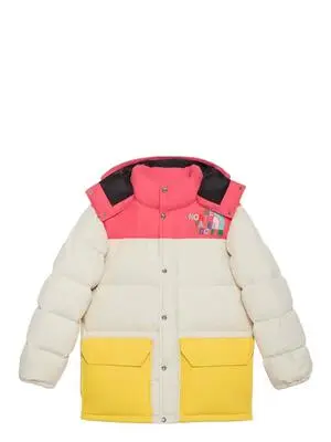 Gucci X The North Face Down Jacket - Ivory/dark Pink/yellow