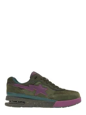 BAPE A Bathing Ape Road Sta Skunk Sneakers Dark Green/purple/grey