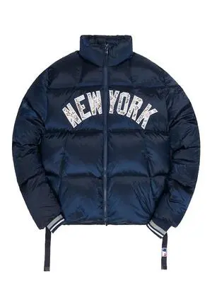 Kith For Major League Baseball New York Yankees Midi Puffer Jacket - Navy Blue