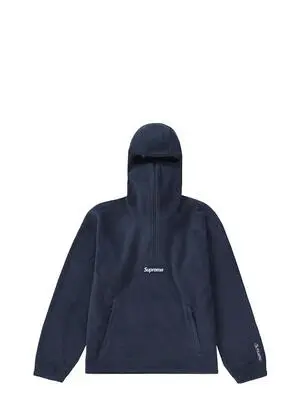 Supreme Polartec Facemask Half Zip Hooded Sweatshirt - Navy Blue