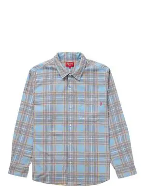 Supreme Printed Plaid Shirt - Light Blue