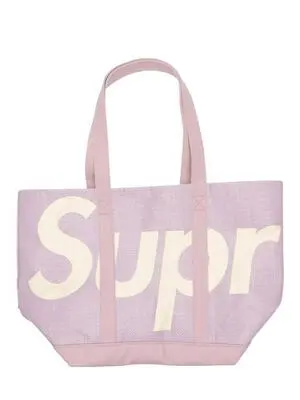 Supreme Raffia Tote - Purple