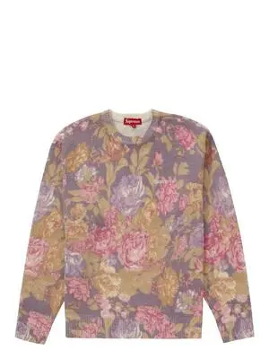Supreme Printed Floral Angora Sweater - Purple
