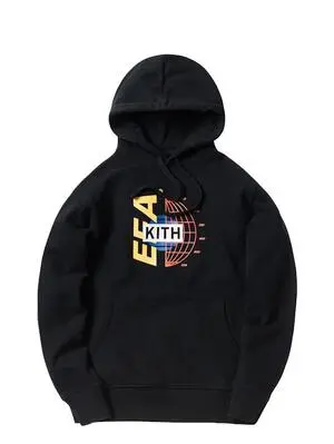 Kith Globe Logo Hoodie - Black