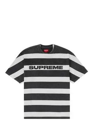 Supreme Printed Stripe Short Sleeve Top - Black