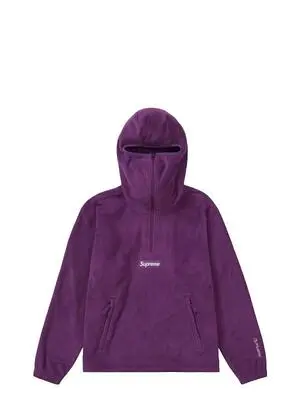 Supreme Polartec Facemask Half Zip Hooded Sweatshirt - Dark Purple