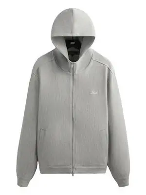 Kith Double Weave Selfridge Zip Up Hoodie - Light Heather Grey