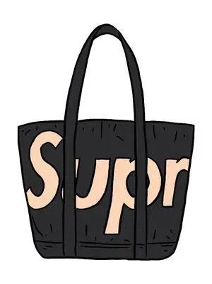 Supreme Raffia Tote - Black