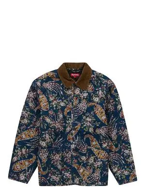 Supreme Quilted Paisley Jacket - Navy Blue Paisley