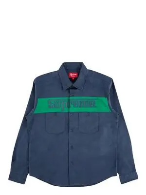 Supreme Racing Logo Work Shirt - Navy Blue