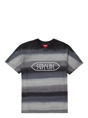 Supreme Rainbow Stripe Tee Shirt - Black
