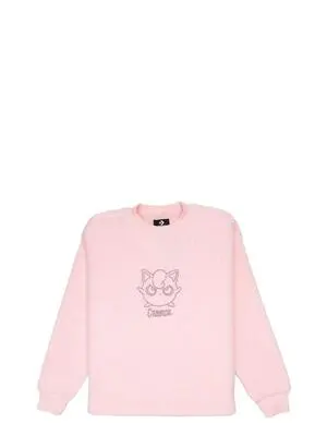 CONVERSE Pokemon Jigglypuff Sherpa Crewneck Sweatshirt - Pink