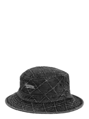 Supreme Punched Denim Crusher Hat - Black