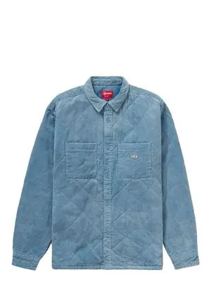 Supreme Quilted Corduroy Shirt - Slate Blue