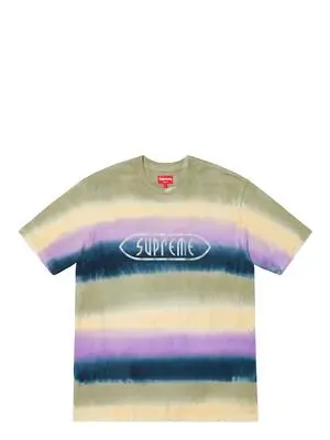Supreme Rainbow Stripe Tee Shirt - Purple
