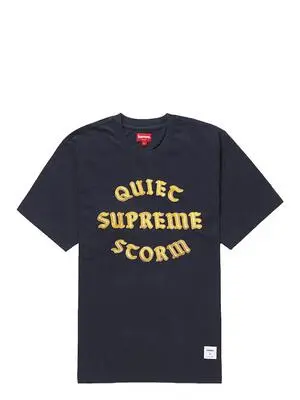 Supreme Quiet Storm Short Sleeve Tee Shirt - Navy Blue