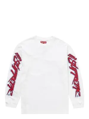 Supreme Racing Intarsia Long Sleeve Top - White