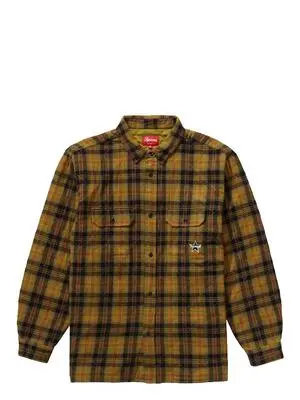 Supreme Quilted Plaid Flannel Shirt - Olive