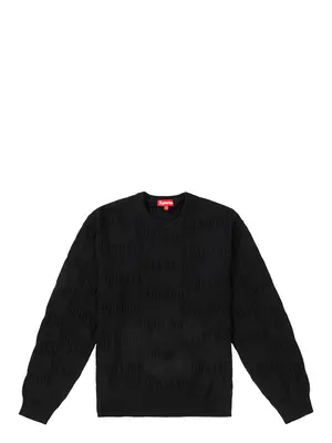 Supreme Raised Logo Sweater - Black