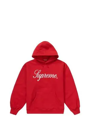 Supreme Raised Handstyle Hooded Sweatshirt Red Men's - SS22 - US
