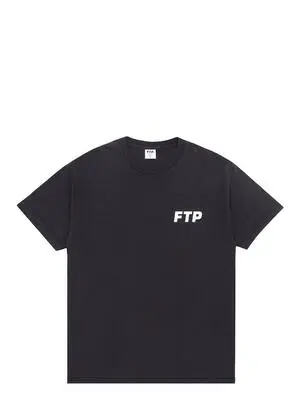 FTP Overdyed Logo Tee Shirt - Black