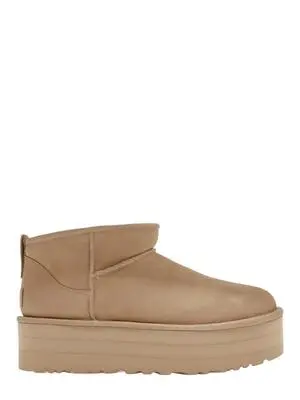 UGG Classic Ultra Mini Platform Boots Mustard Seed