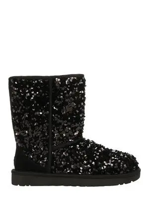 UGG Classic Short Sequin Boots - Black