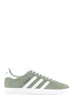 Adidas Gazelle Lace Up Sneakers - Silver Green/cloud White/core Black