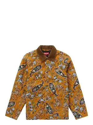 Supreme Quilted Paisley Jacket - Mustard Paisley