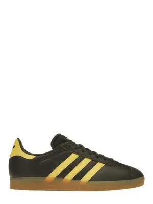Adidas Gazelle Lace Up Sneakers - Shadow Olive/impact Yellow