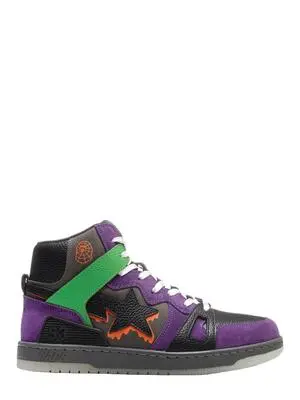 BAPE A Bathing Ape Bape Sta 93 Hi Halloween Sneakers Black/purple/green