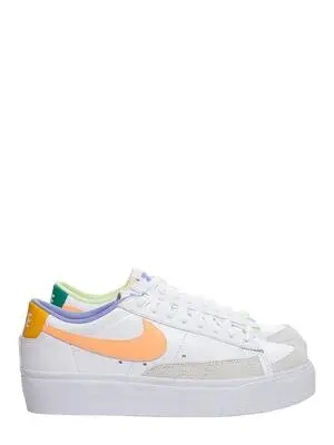 Nike Blazer Low Platform Sneakers White/light Thistle/light Liquid Lime