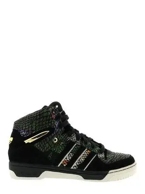 Adidas Metro Attitude High-top Sneakers - Black/gold/floral