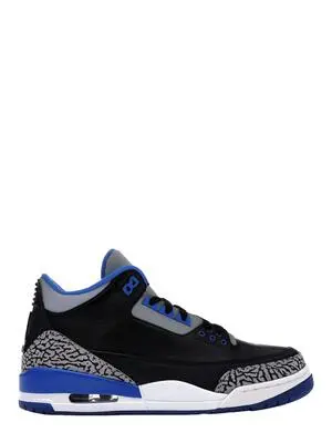 JORDAN 3 Retro Sneakers - Black/sport Blue/wolf Grey