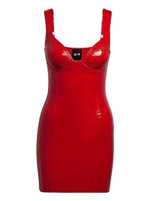 Adidas Ivy Park Faux Latex Tank Dress - Red