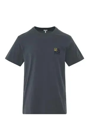 Loewe Anagram Cotton T-shirt - Onyx Blue